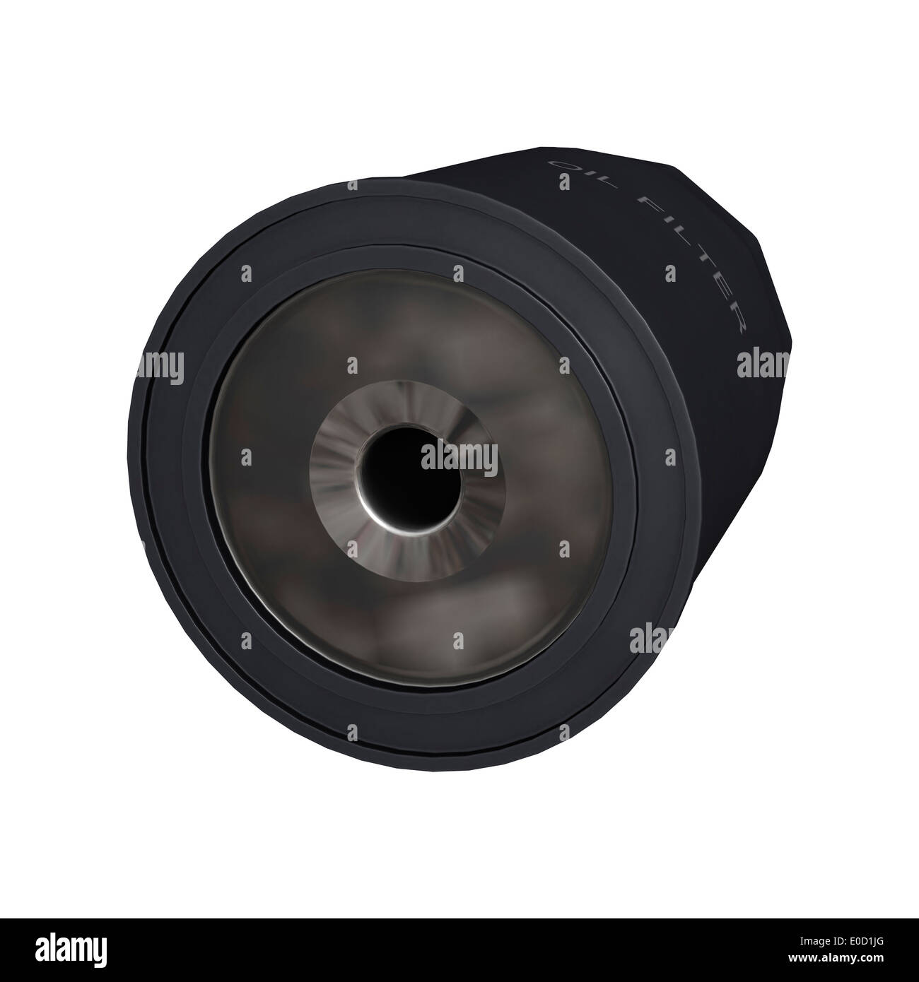 3D digital render of a single oil filter isolated on white background ...