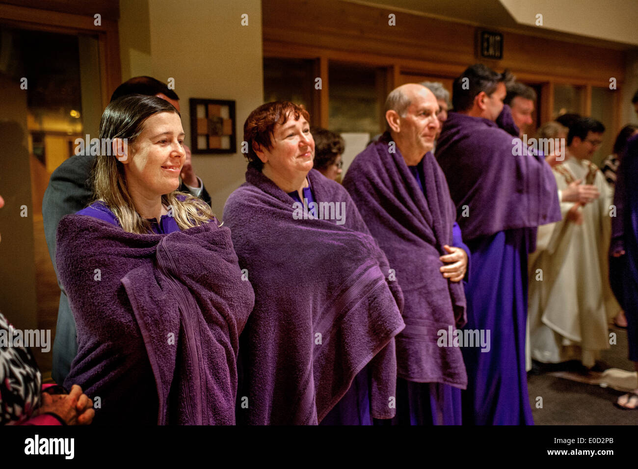 Happy newly baptized catechumens, or people wishing to become Catholics ...