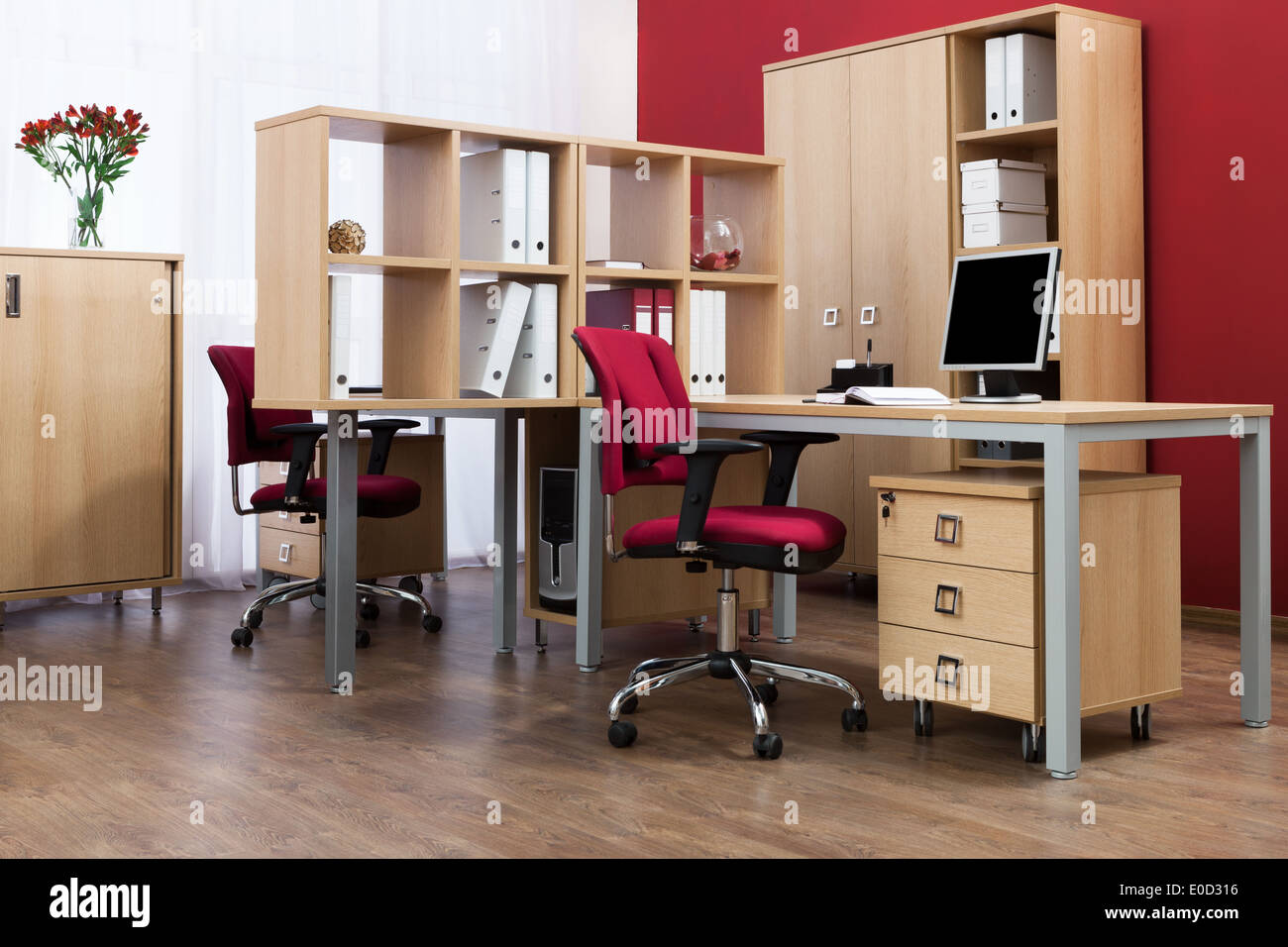 computer on the desk in modern office Stock Photo - Alamy