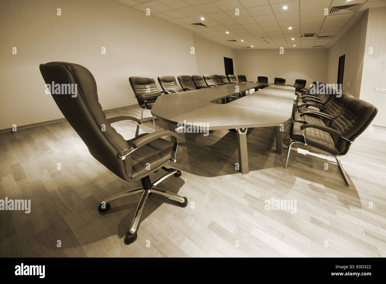 a large table and chairs in a modern conference room Stock Photo - Alamy