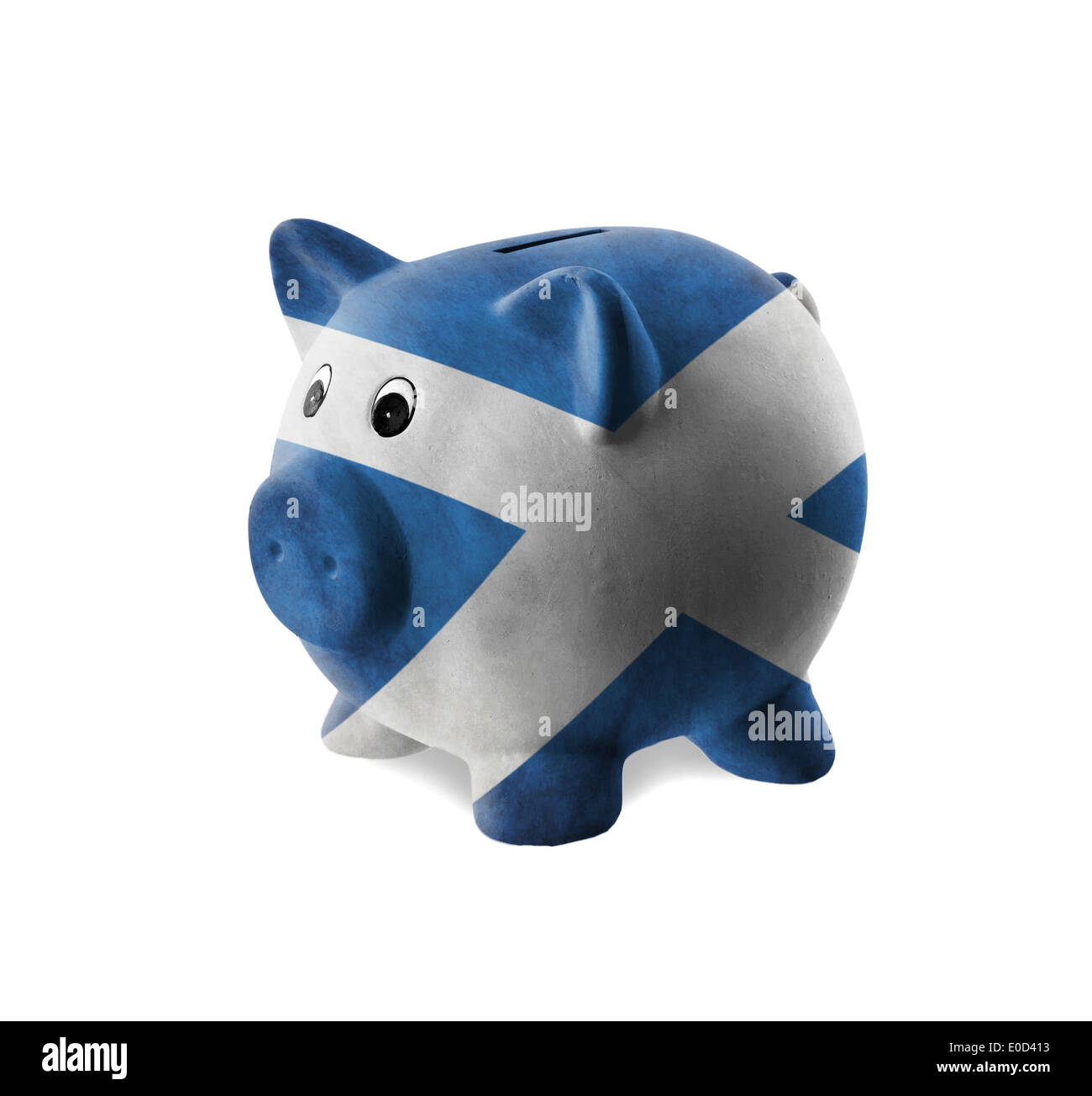 Ceramic piggy bank with painting of national flag Scotland Stock Photo ...