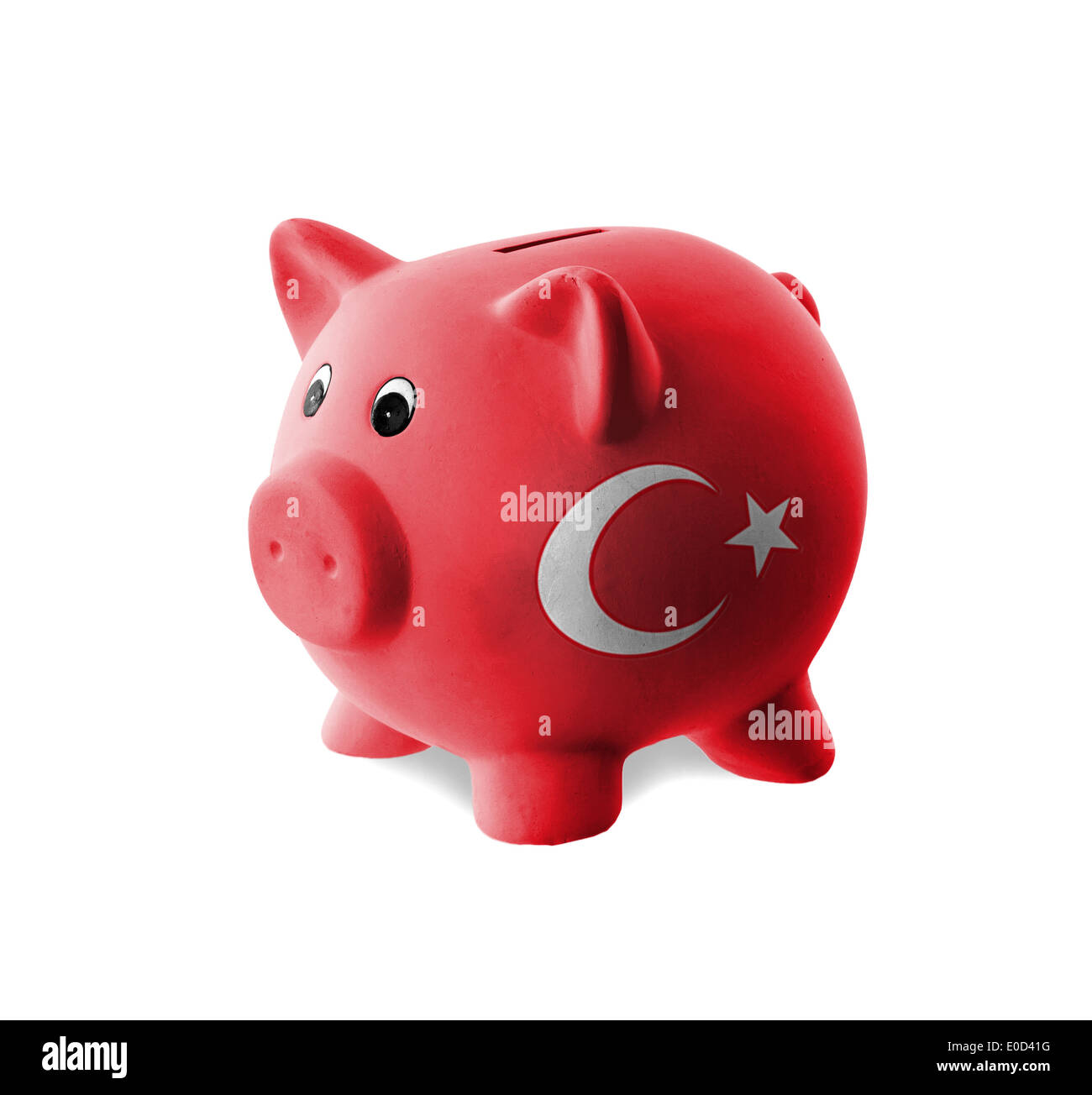Ceramic piggy bank with painting of national flag Turkey Stock Photo ...