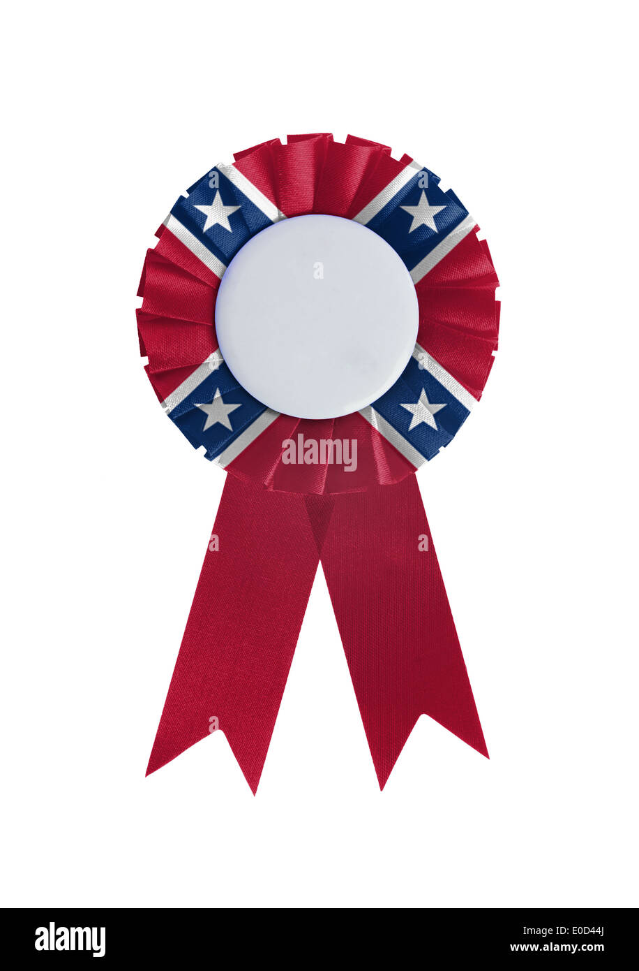 Award ribbon isolated on a white background Confederate flag Stock ...