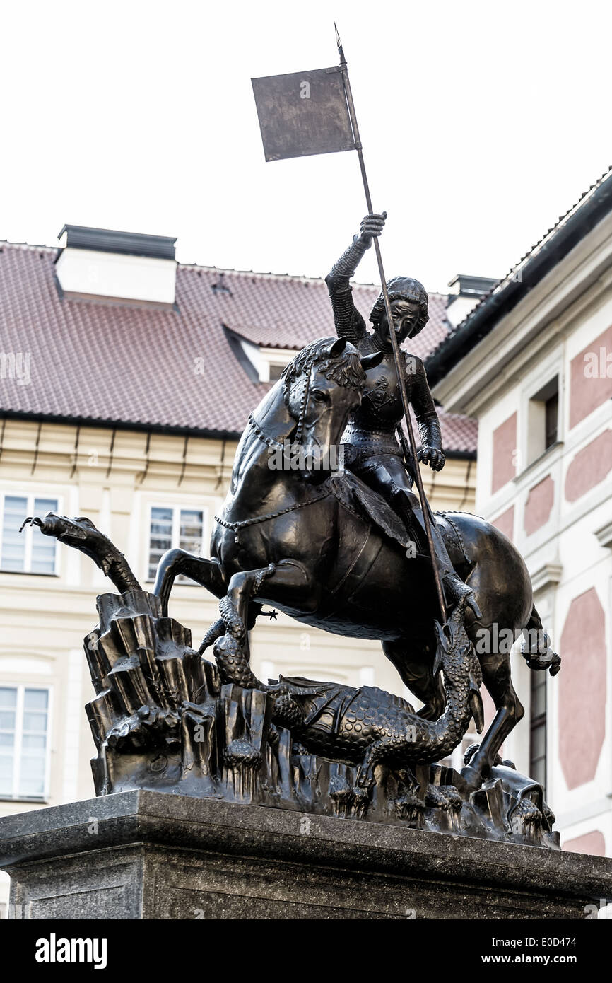 Statue of st george killing the dragon hi-res stock photography and ...
