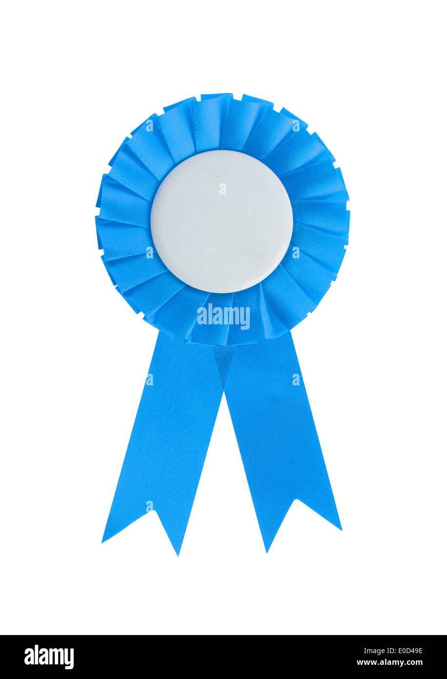 Award ribbon isolated on a white background light blue Stock Photo - Alamy