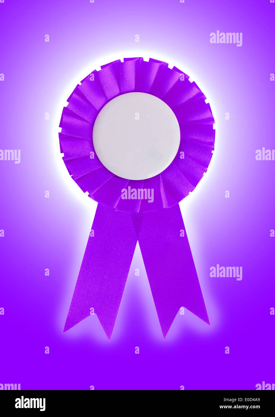 Award ribbon isolated on a white background purple Stock Photo - Alamy