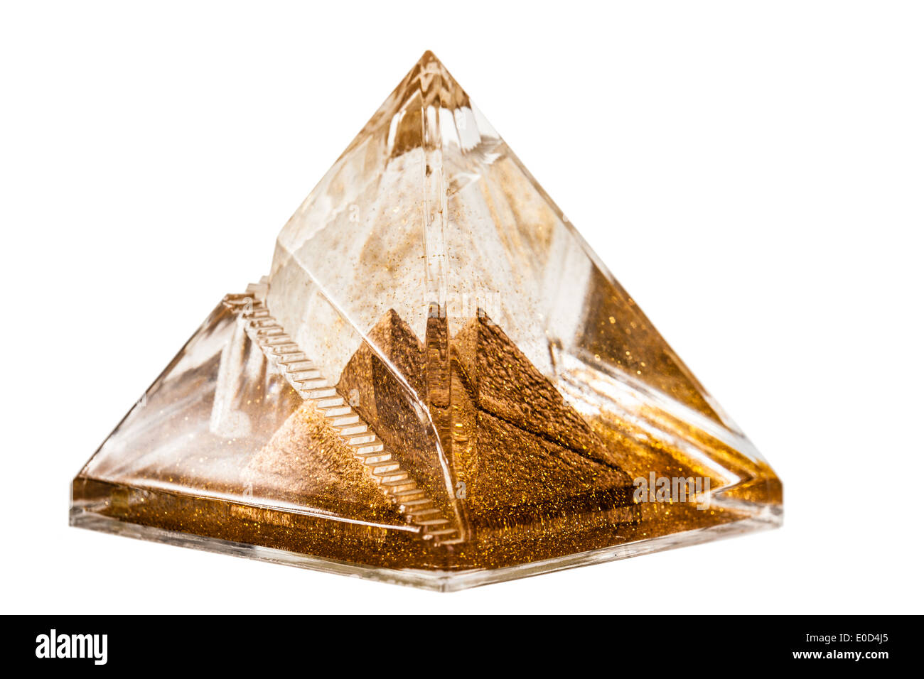 a small pyramid isolated over a white background Stock Photo - Alamy