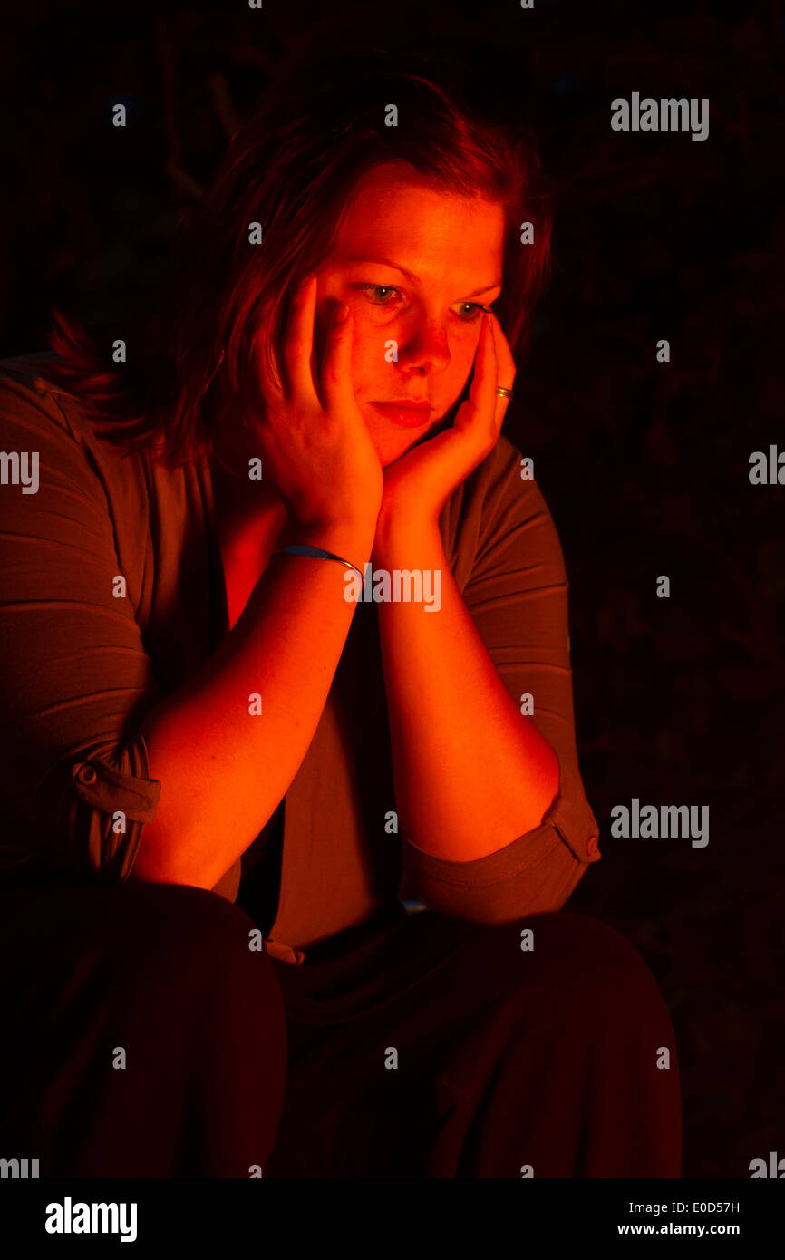 Person staring at fire flame hi-res stock photography and images - Alamy