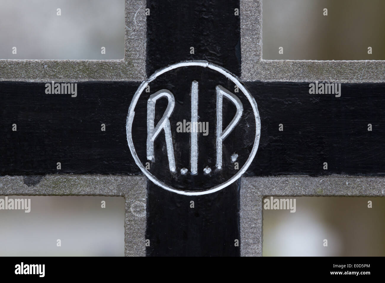 The letter RIP on an old marble grave in Holland Stock Photo - Alamy