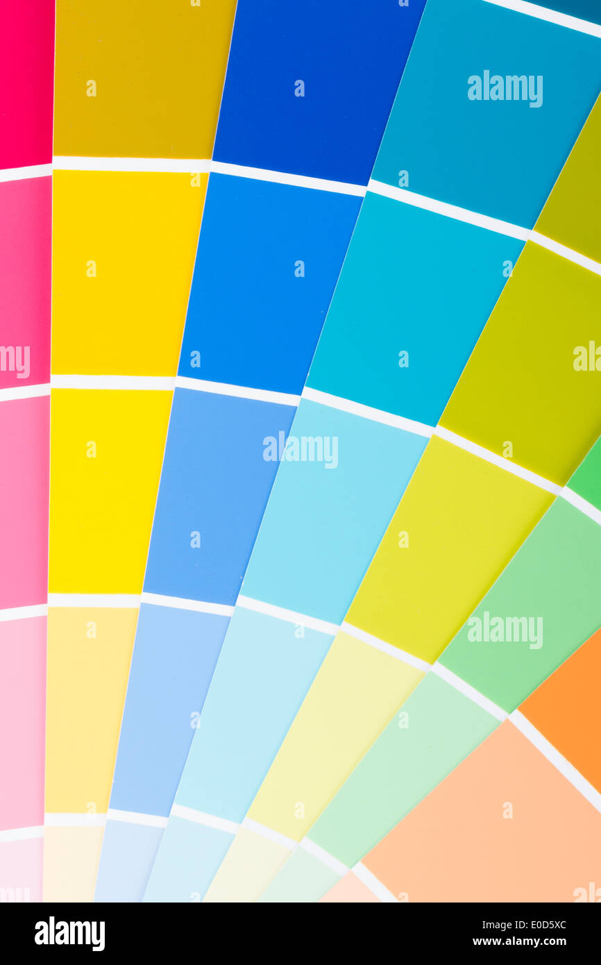 Vector colour card with a small selection of colors Stock Photo - Alamy