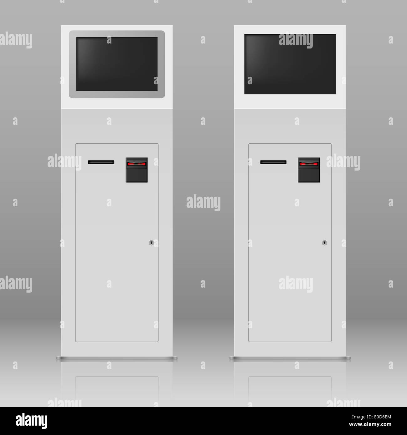 Two digital terminals with touchscreen for payment service Stock Photo ...