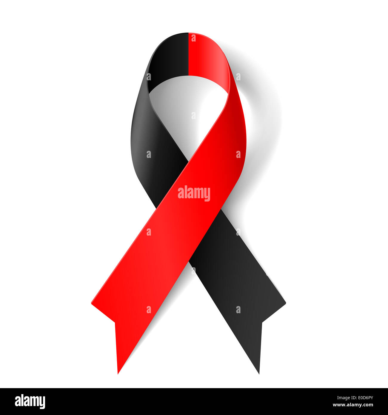 Red and black awareness ribbon as symbol of atheist solidarity Stock ...