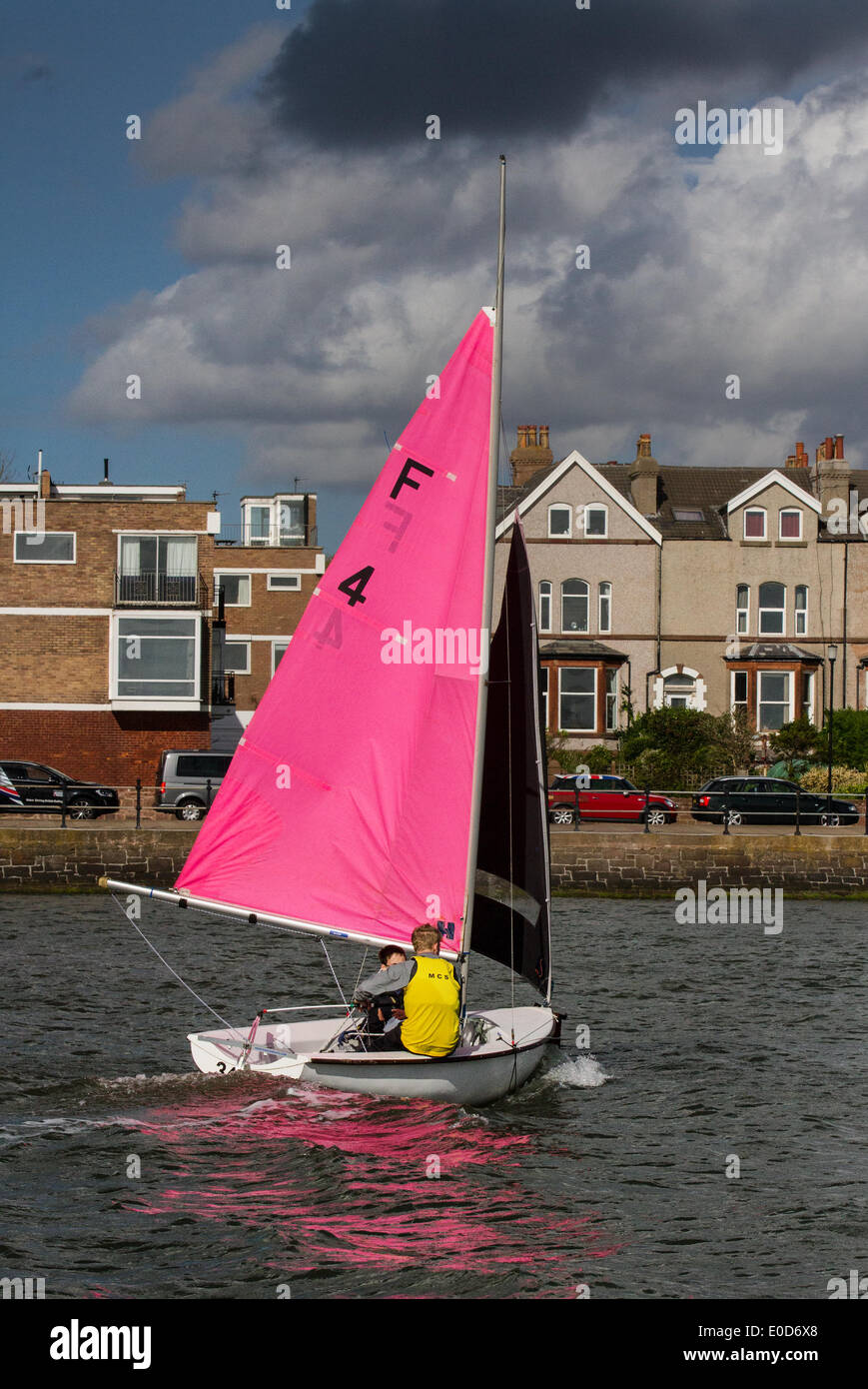 Yacht racing West Kirby Sailing Club, Liverpool. May, 2014; No.4 at the ...