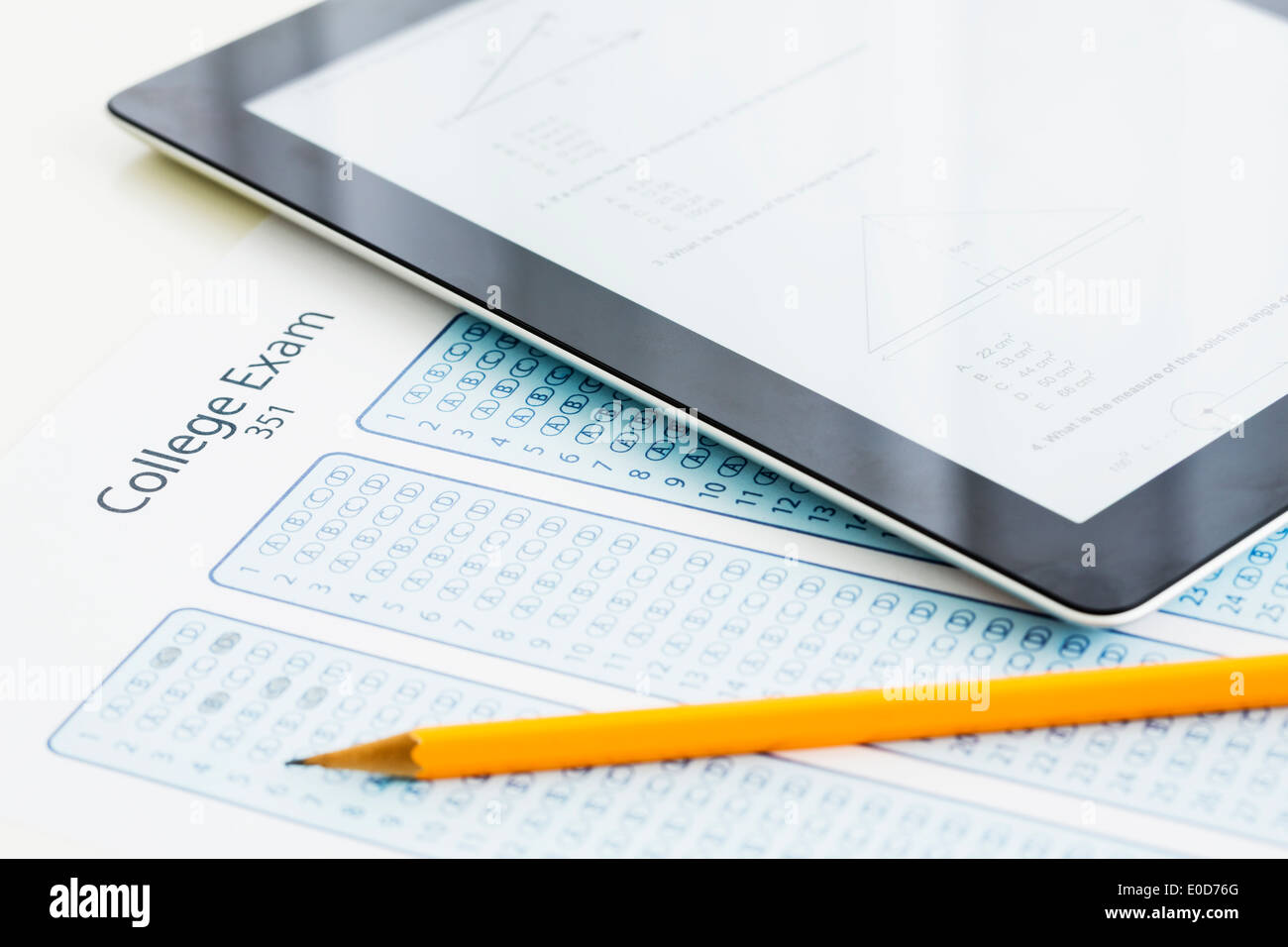 College exam form Stock Photo - Alamy