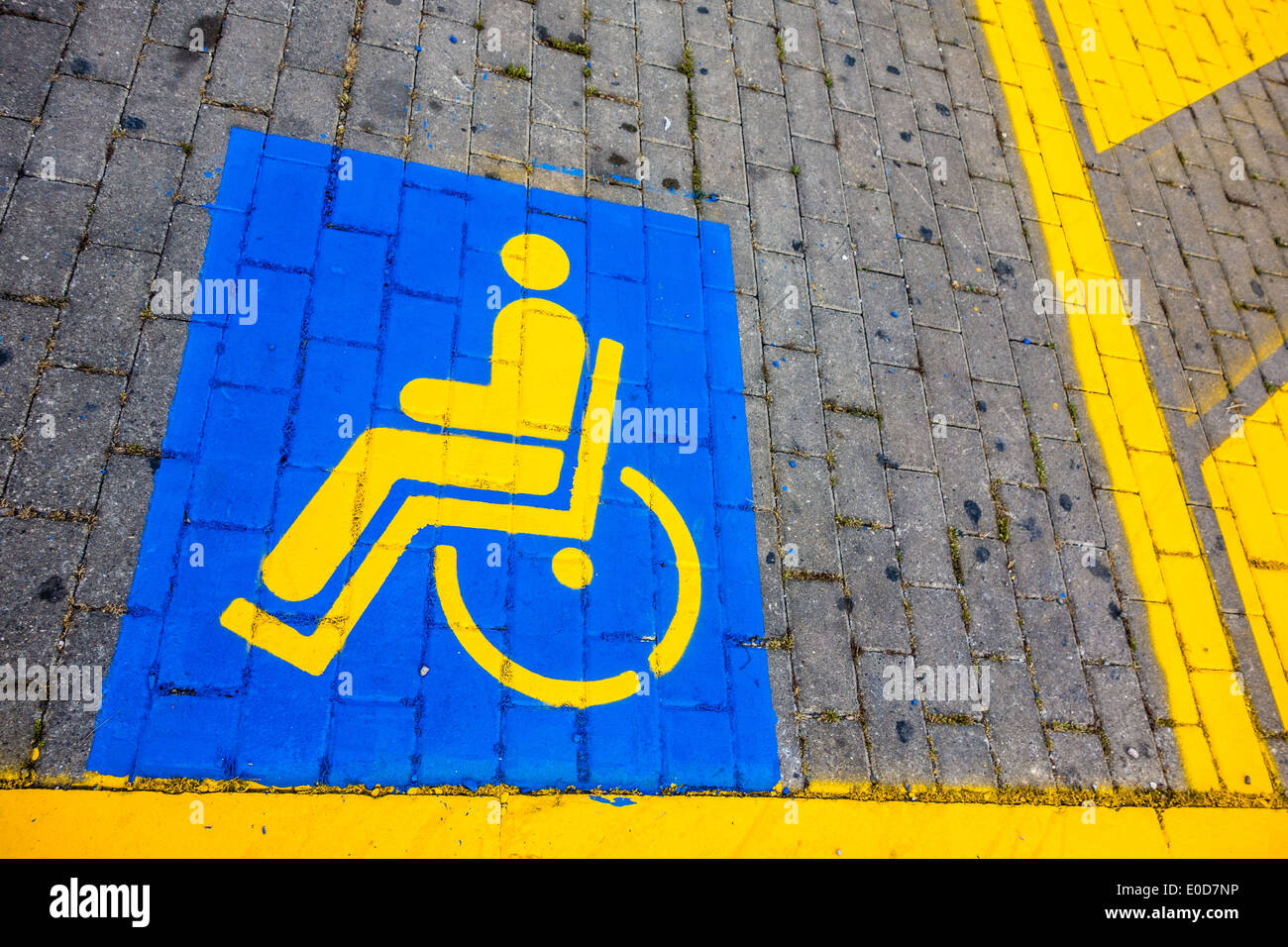 Disability accessibility symbol painted hi-res stock photography and ...