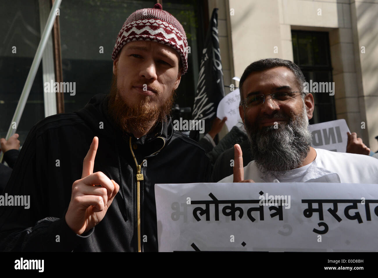 London England, 9th May 14 : Abdullah Deen a convert Muslim and Anjem ...