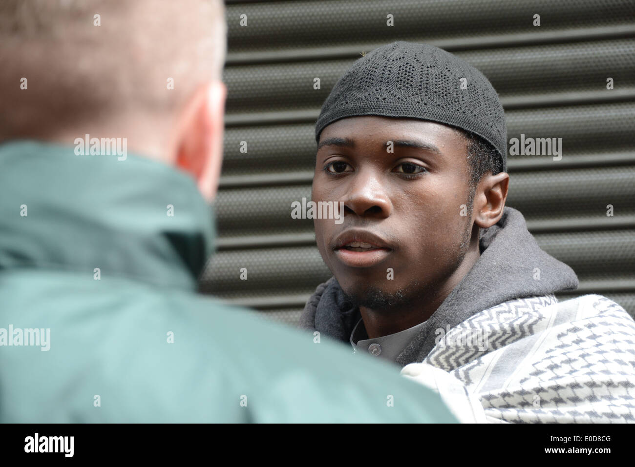 London England, 9th May 14 : Paul Golding (R) - leader of ‘Britain ...