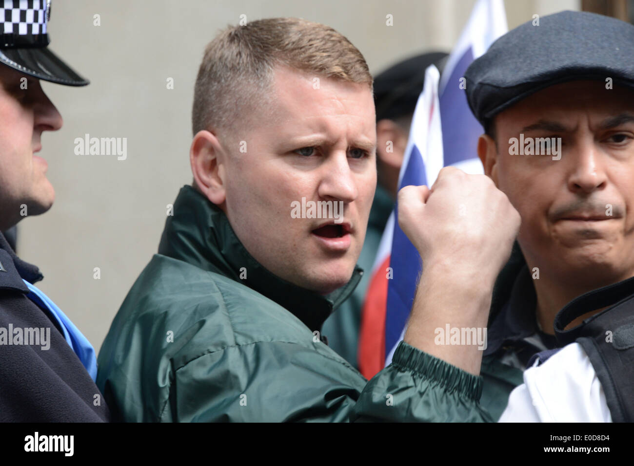 London England, 9th May 14 : Paul Golding leader of ‘Britain First ...