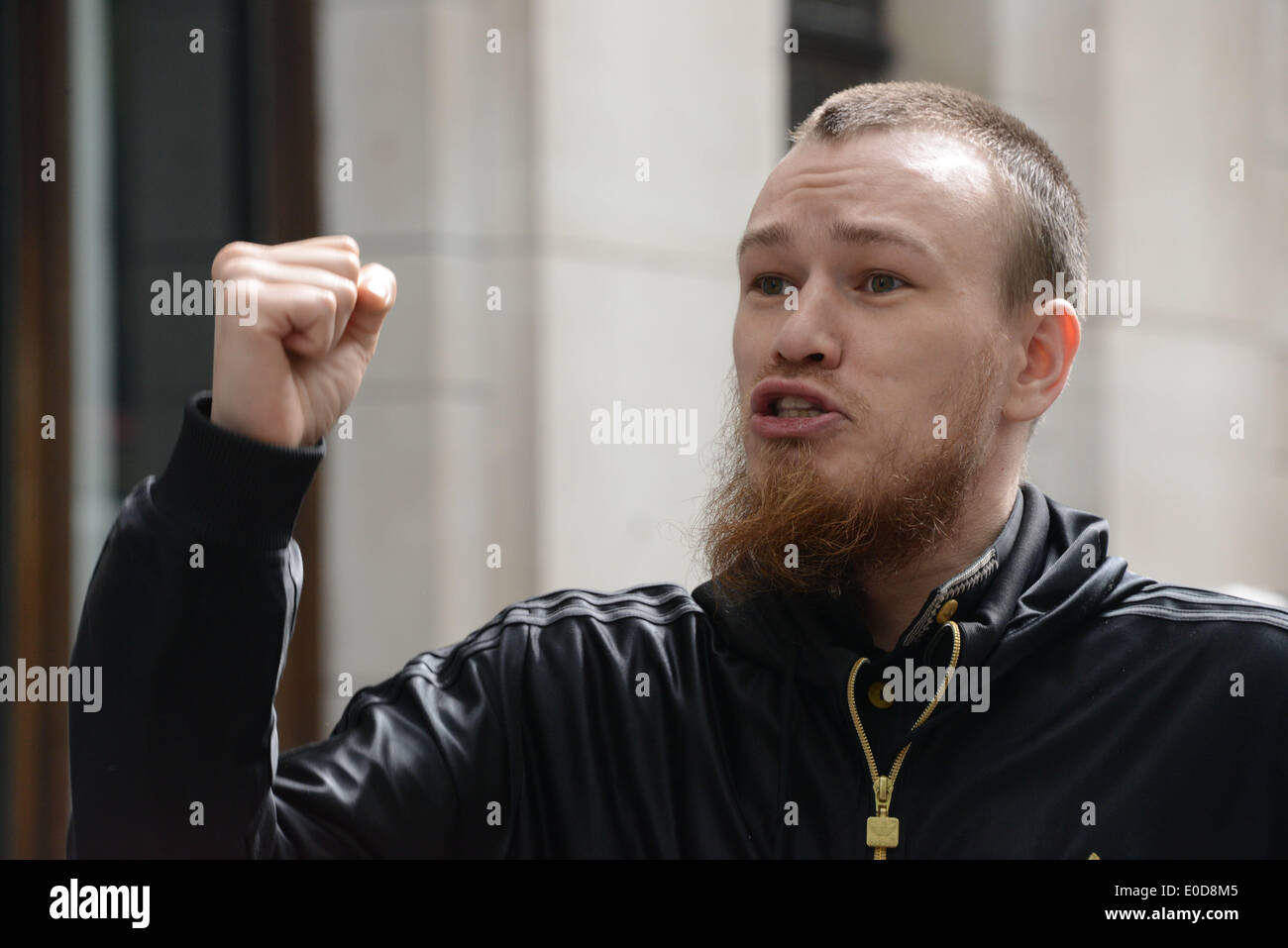 London England, 9th May 14 : Abdullah Deen protest against "Hindu abuse ...