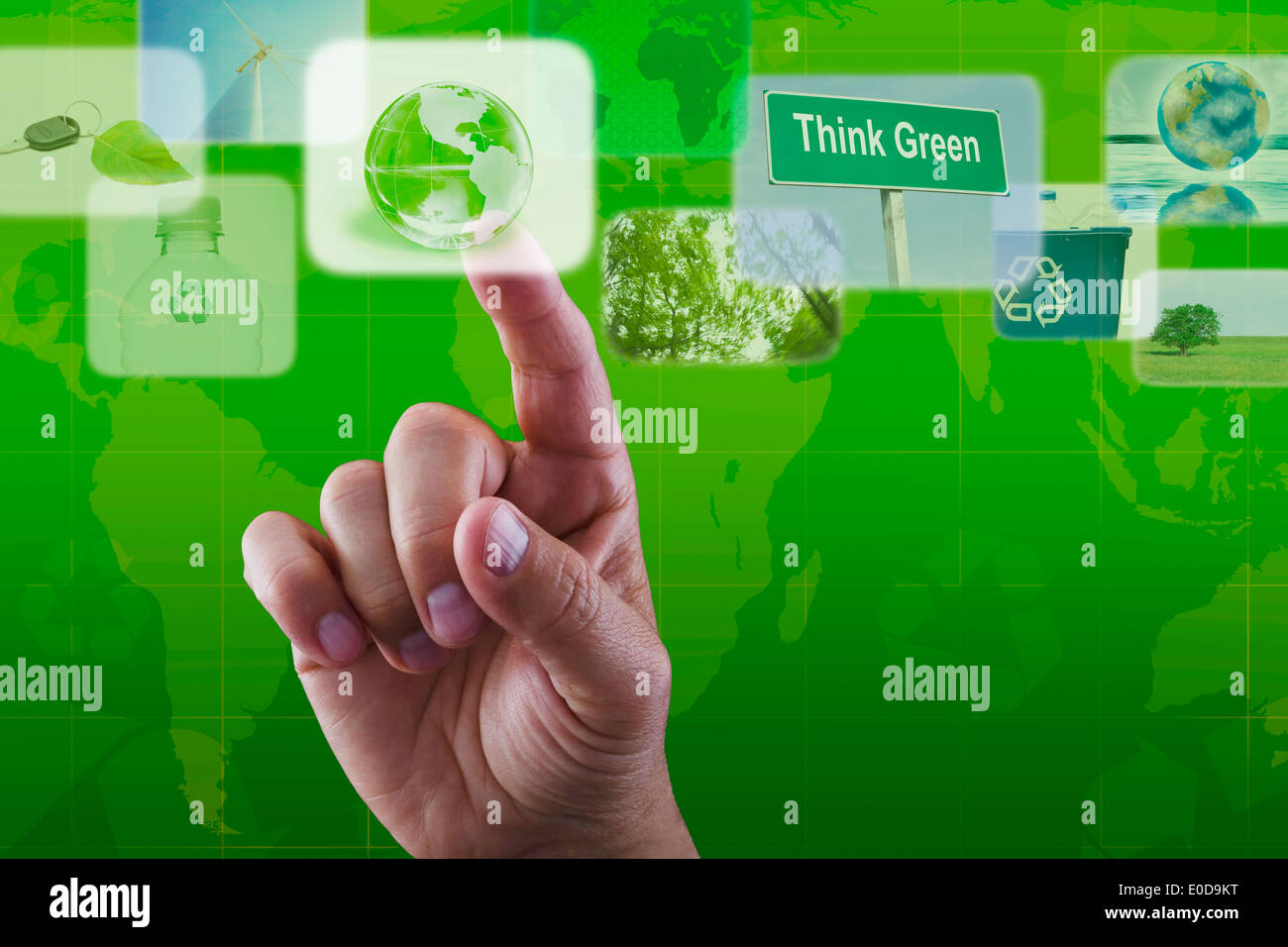 Man's hand using highest touch screen Stock Photo - Alamy