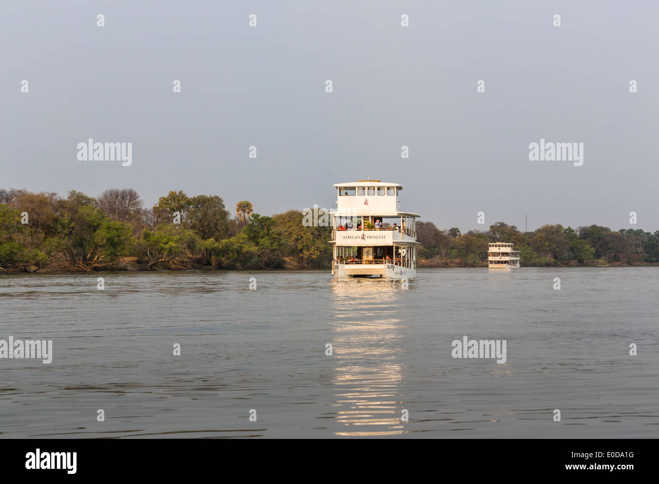 Tourists enjoy riverboat cruise on 'African Princess' and 'African ...