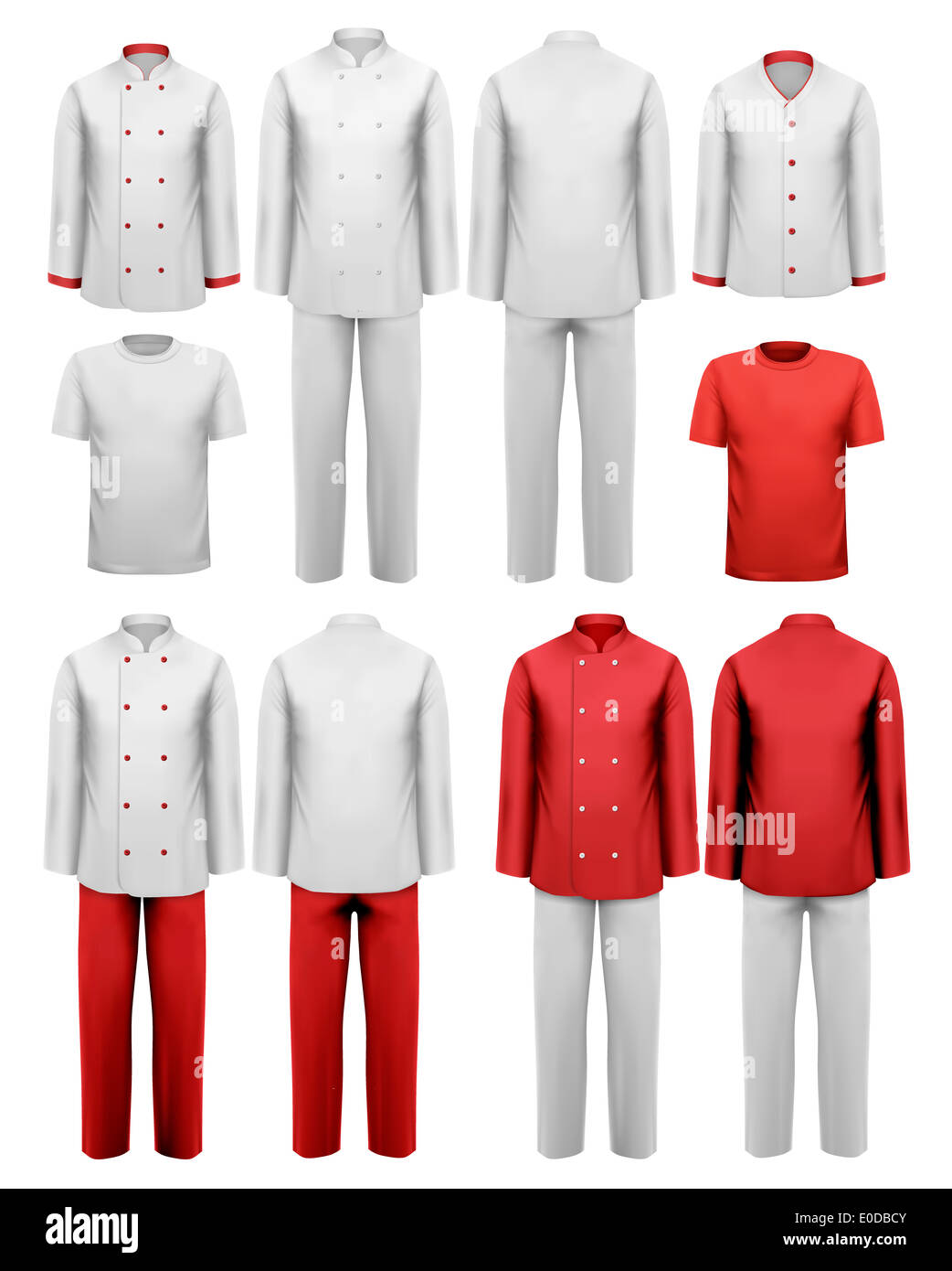 The set of various work clothes. Vector illustration Stock Photo - Alamy