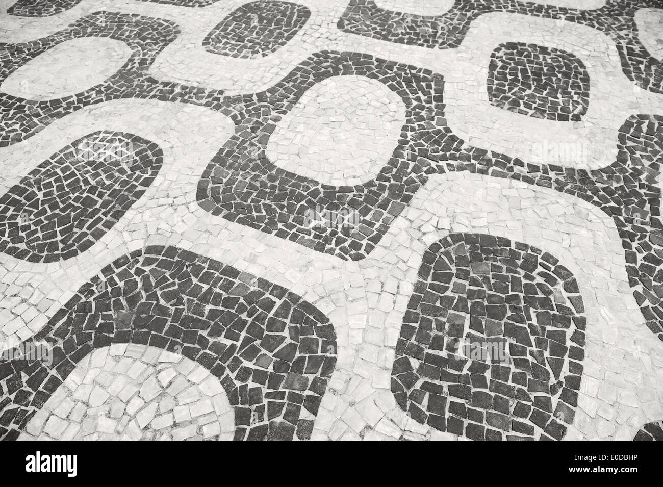 Ipanema Beach Rio de Janeiro boardwalk pattern full frame background ...