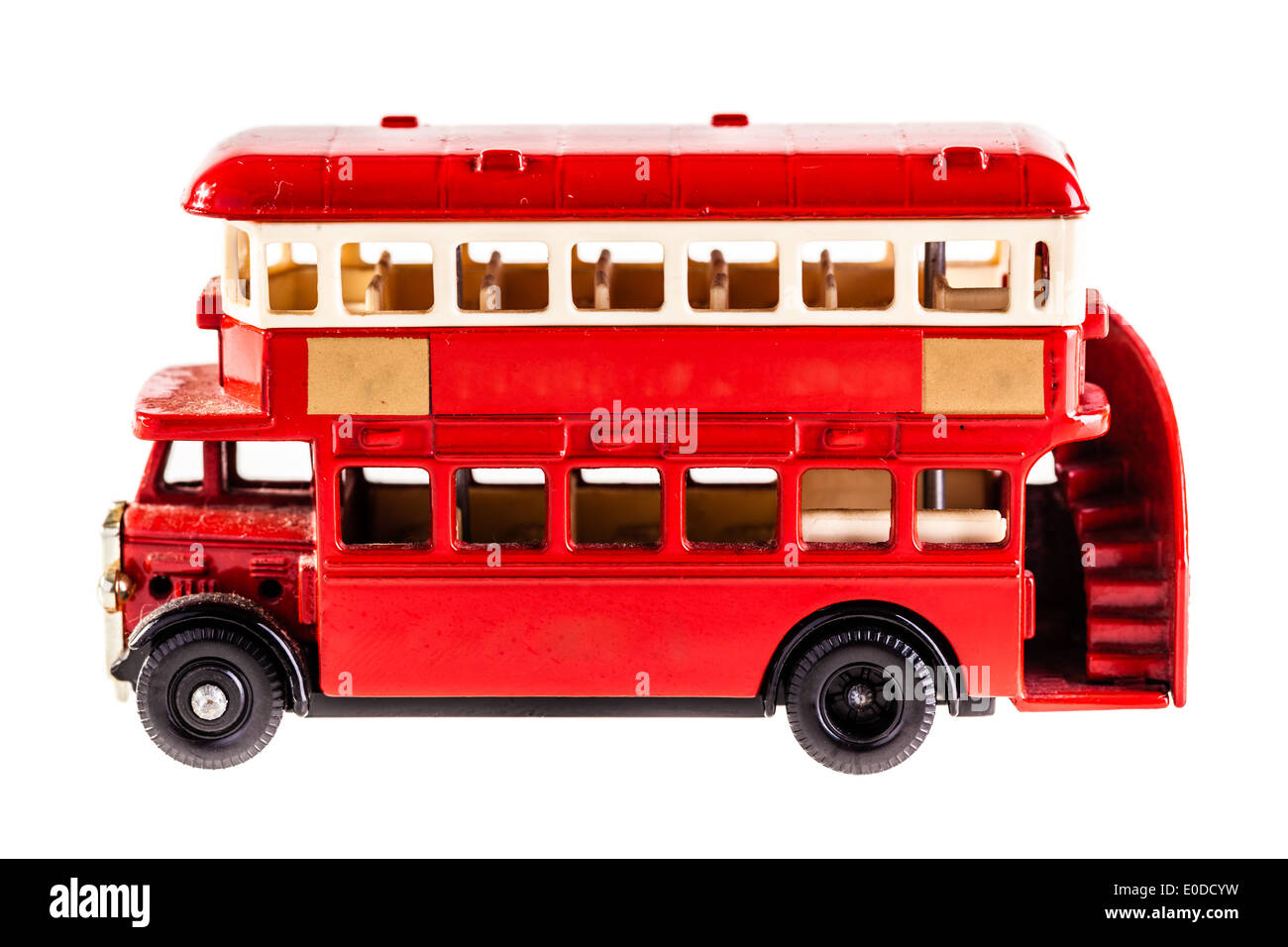 Classic London Bus model isolated over a white background Stock Photo ...