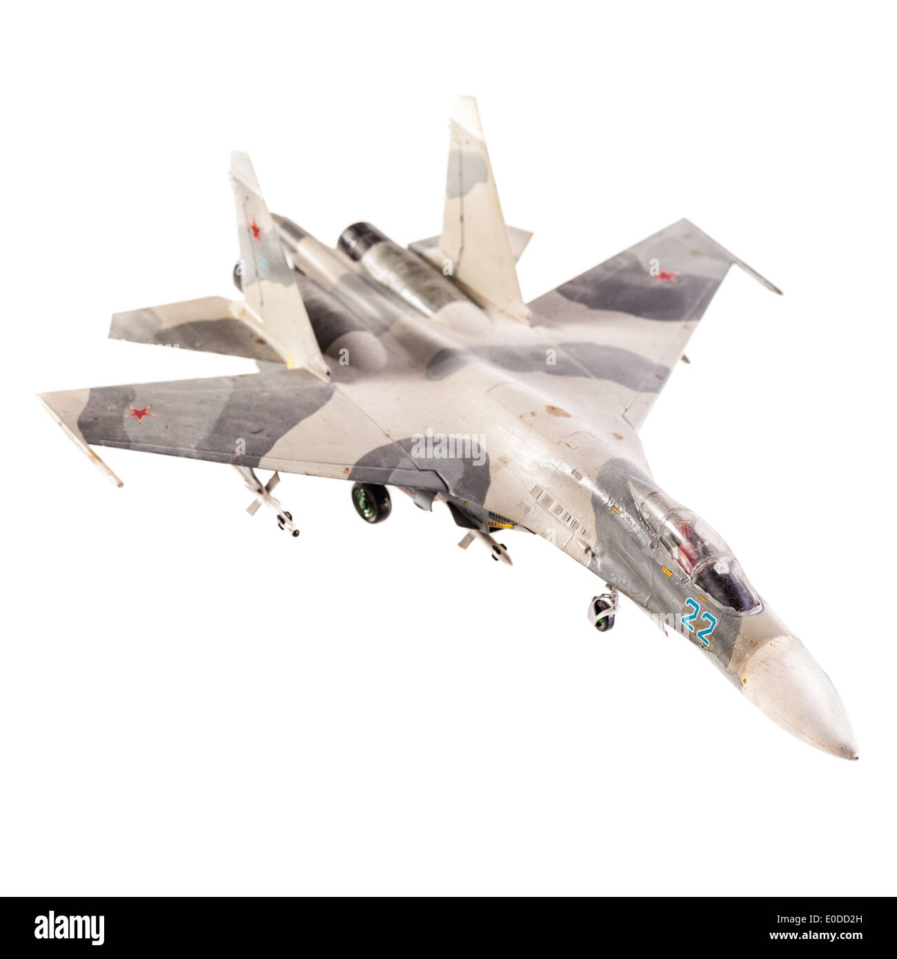 a mig fighter plastic model isolated over a white background Stock ...