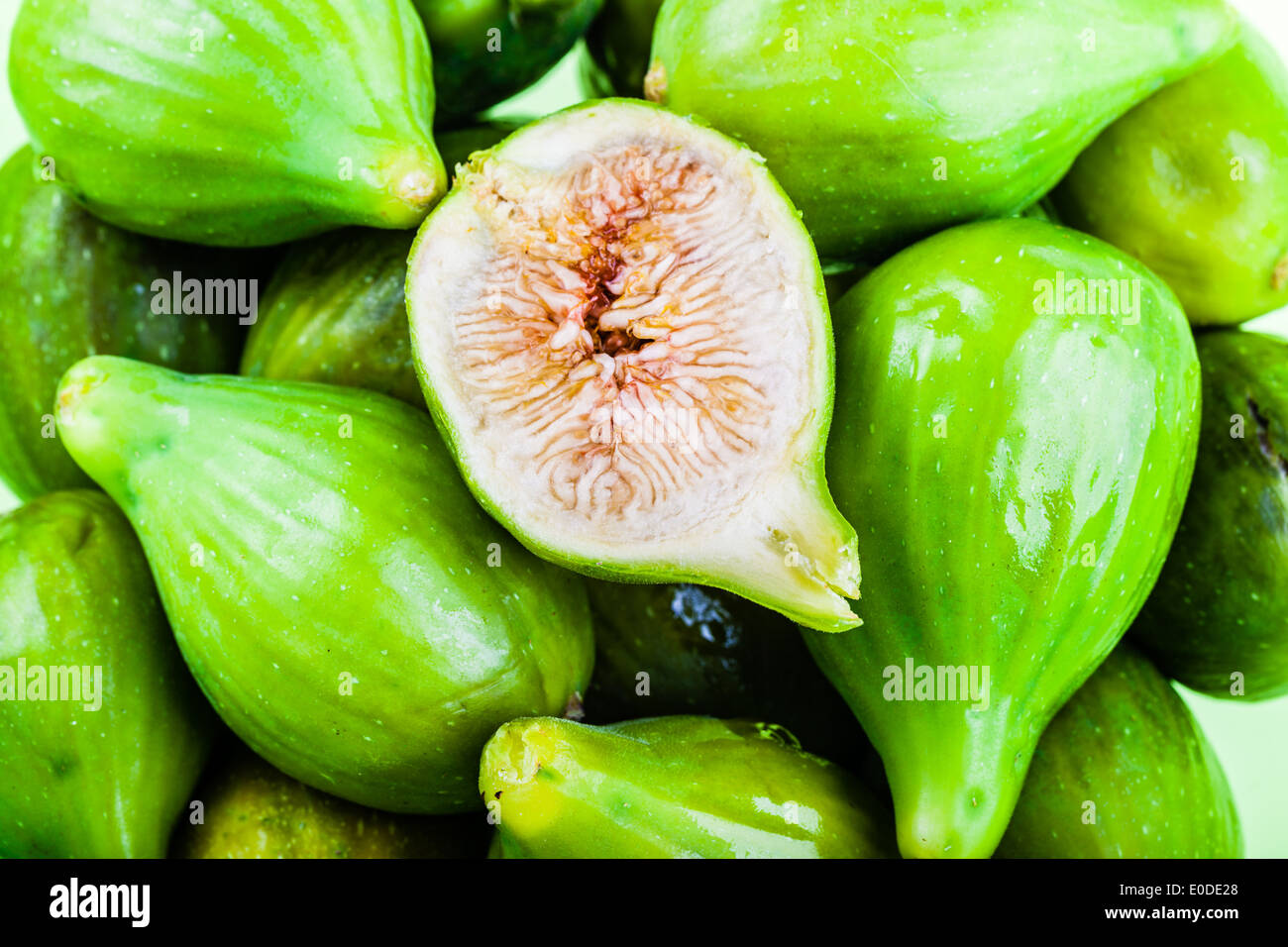 One fresh green fig hi-res stock photography and images - Alamy
