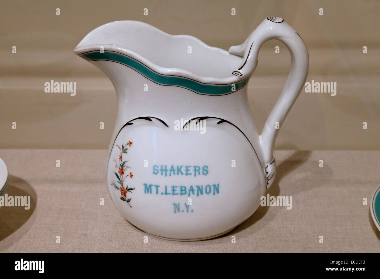 Antique Shakers porcelain pitcher - c. 1886 Stock Photo - Alamy
