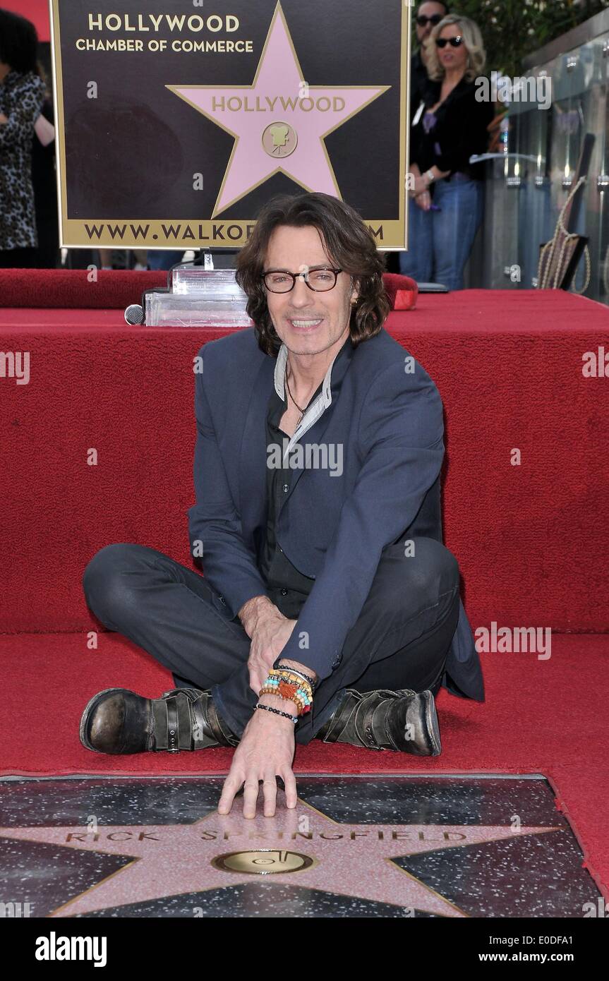Rick springfield hollywood walk of fame star ceremony hi-res stock ...