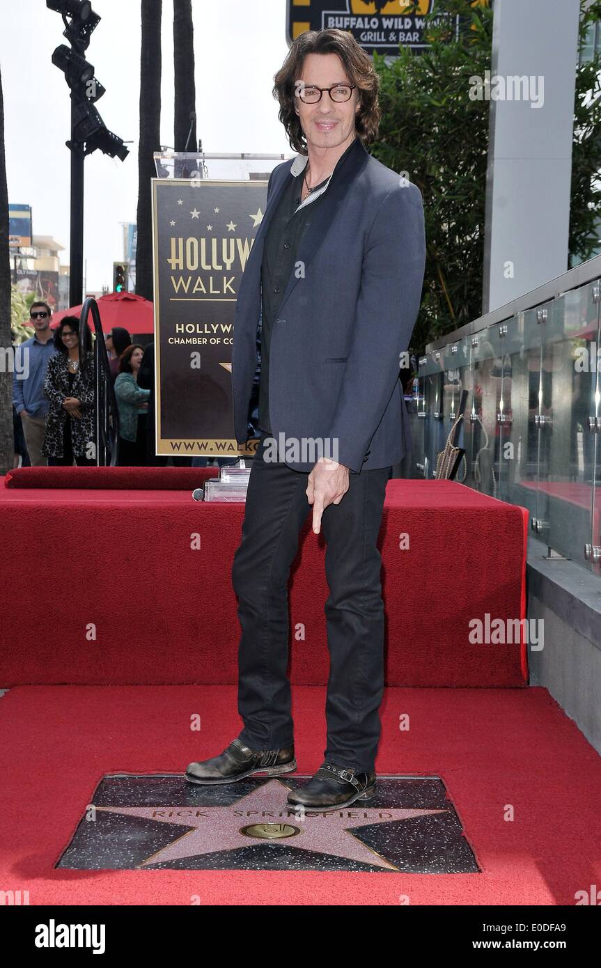 Rick springfield hollywood walk of fame star ceremony hi-res stock ...