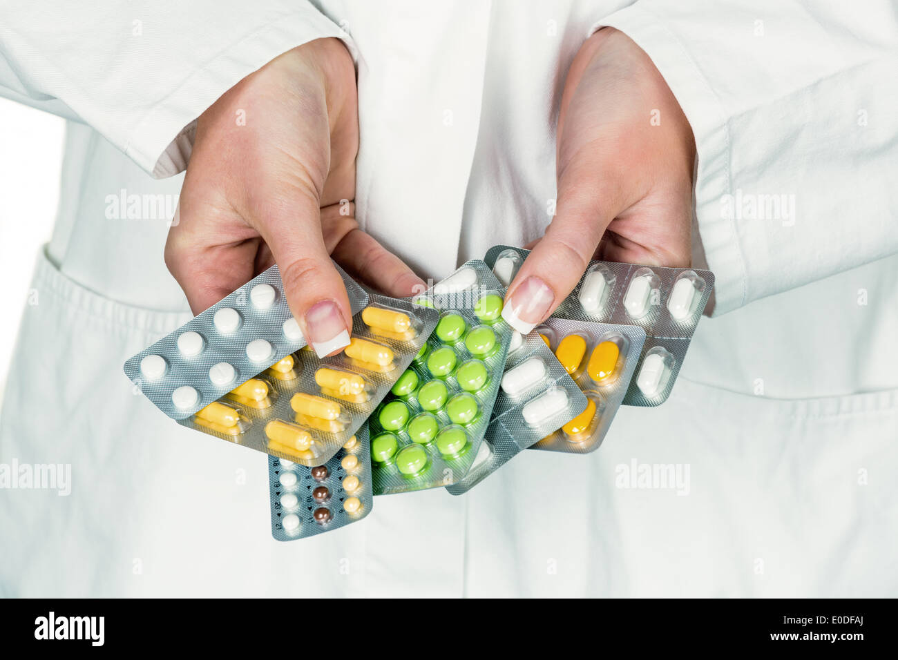 Doctor prescribes a drug. Special drugs are liable to recipe, Arzt ...