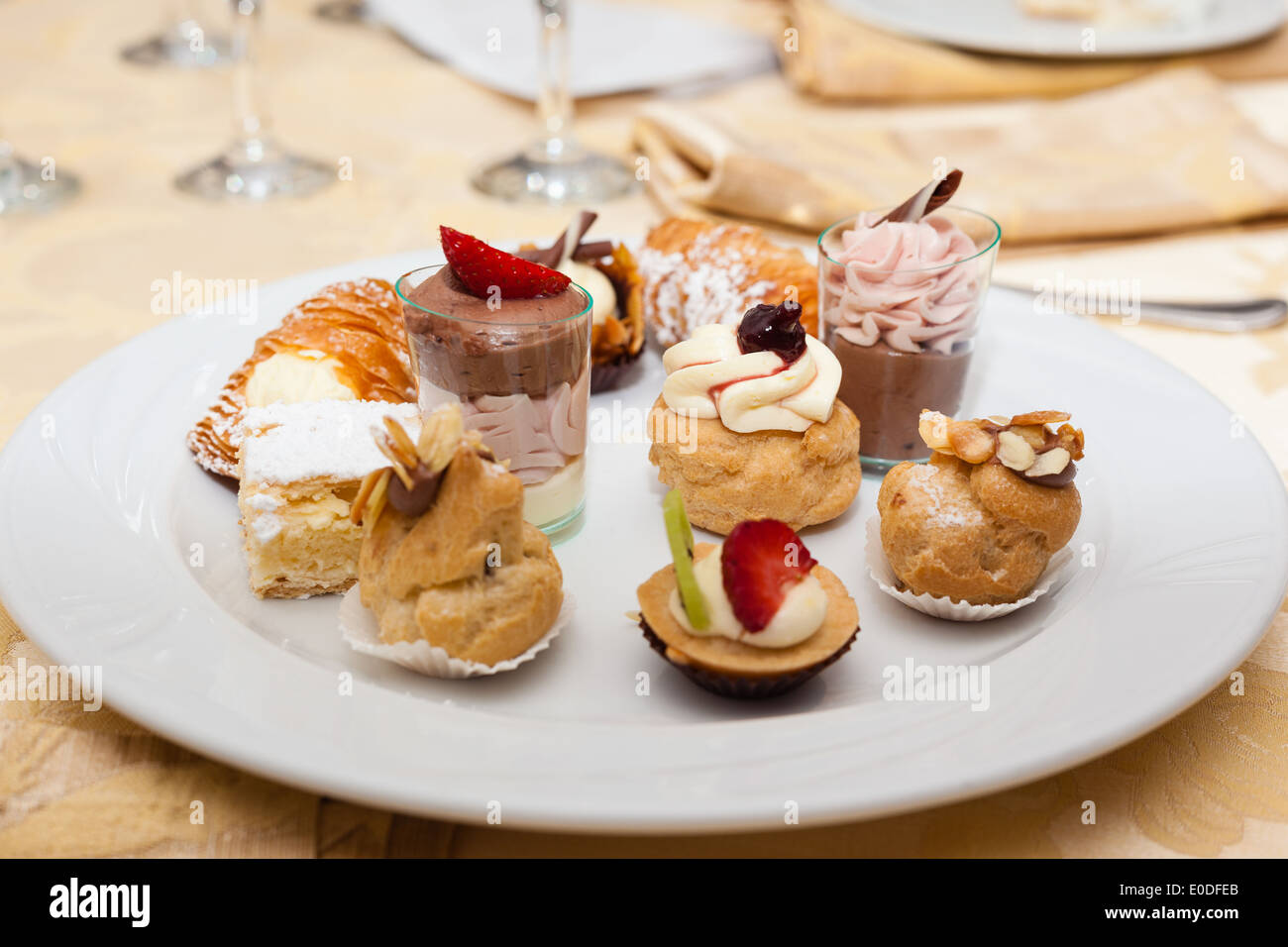 Closeup delicious assorted pastries hi-res stock photography and images ...