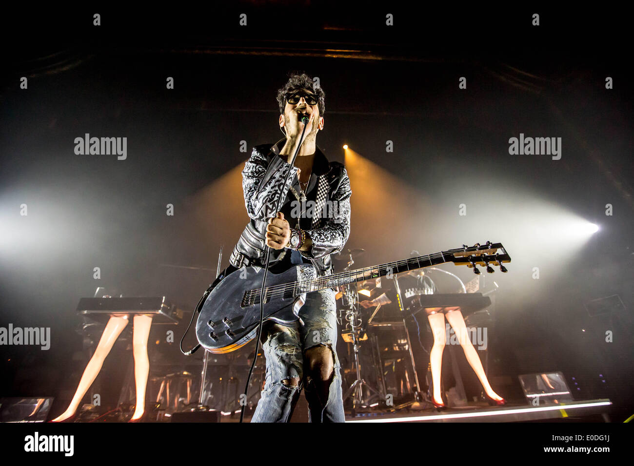 Royal Oak, Michigan, USA. 10th May, 2014. DAVID MACKLOVITCH of CHROMEO ...