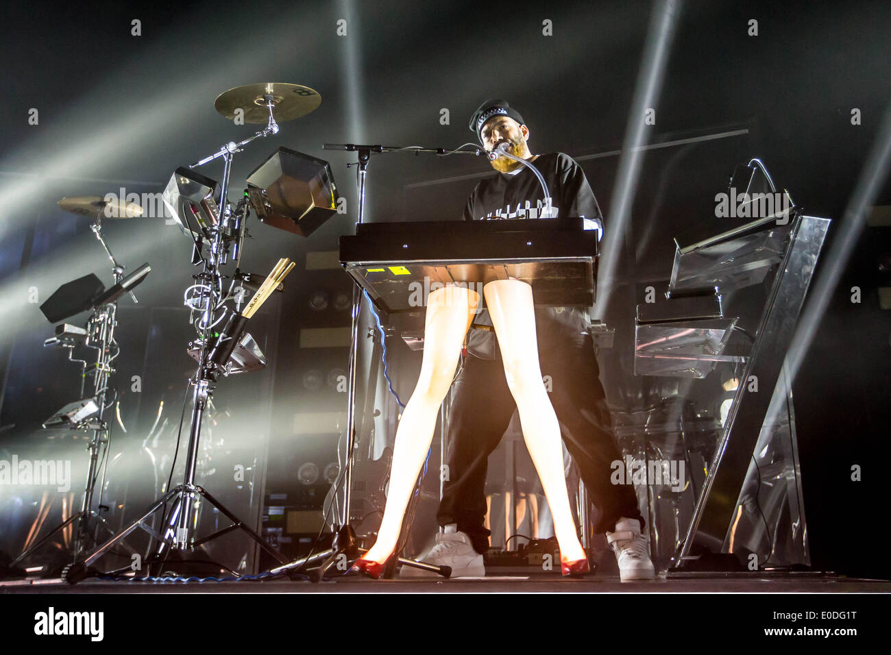 Royal Oak, Michigan, USA. 10th May, 2014. PATRICK GEMAYEL of CHROMEO ...