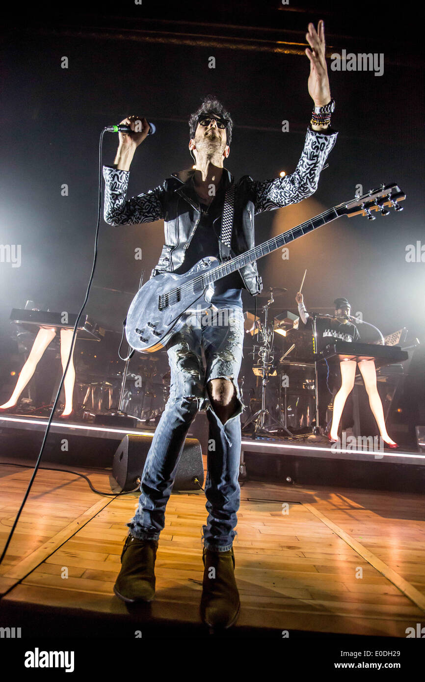 Royal Oak, Michigan, USA. 10th May, 2014. DAVID MACKLOVITCH of CHROMEO ...