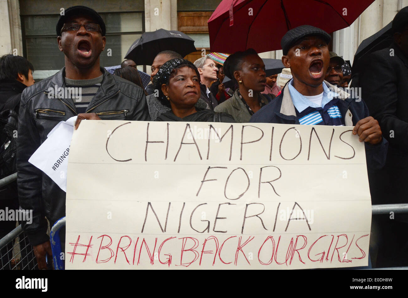 London, UK, 09 May 2014, Bring back our girls protest outside Nigerian ...