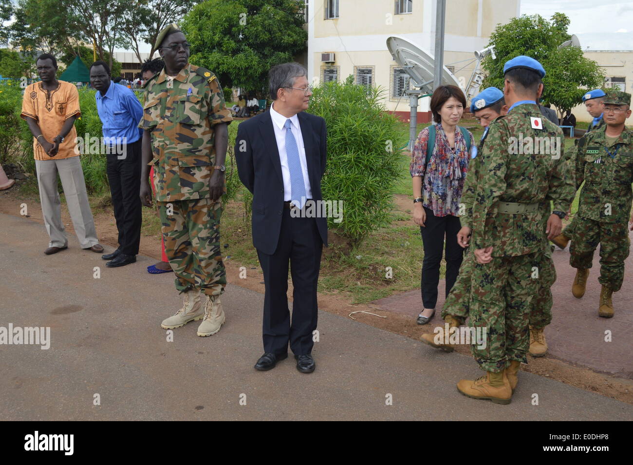 Juba, South Sudan, Africa. 8th May, 2014. Japanese Defense Minister ...