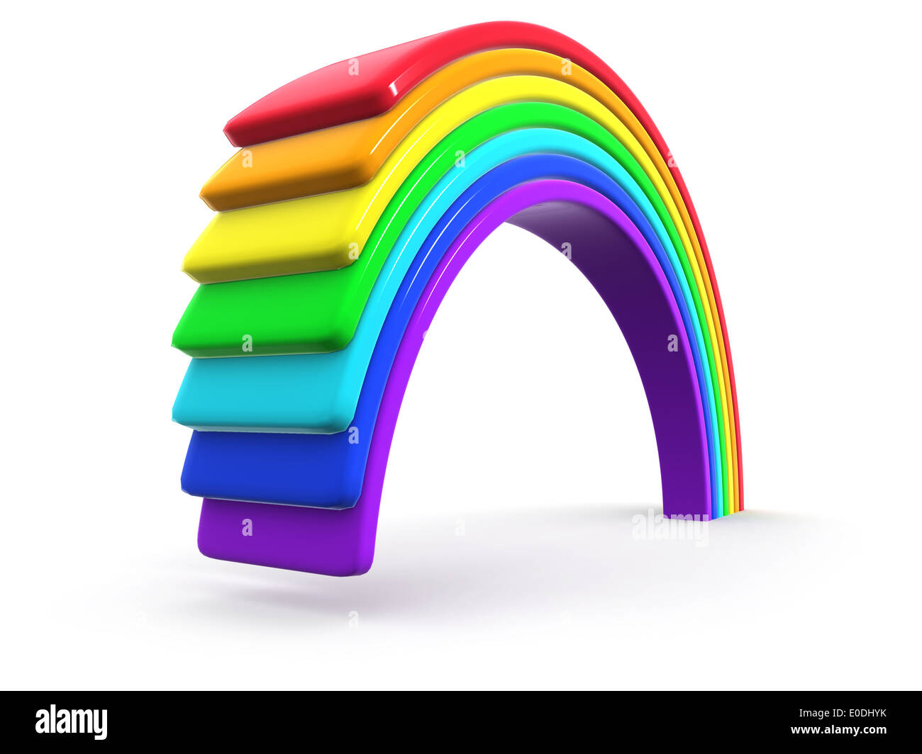 3d Bright arc in spectrum colours Stock Photo - Alamy