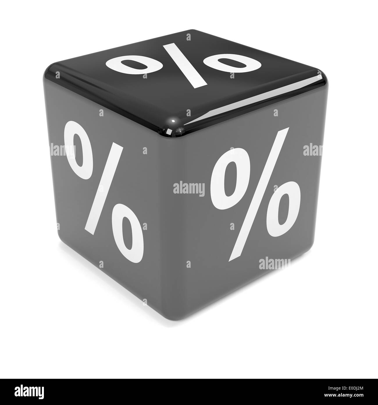 3d Black dice marked with percent symbol Stock Photo - Alamy