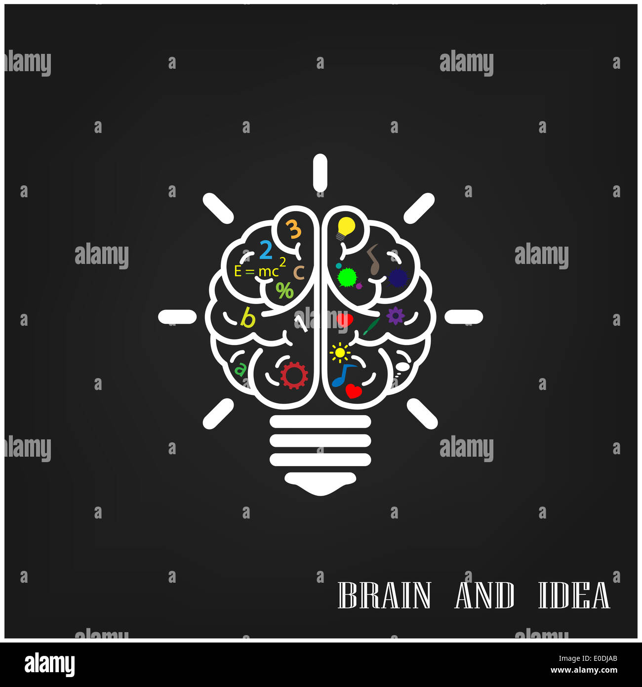 Creative brain Idea concept background design for poster flyer cover ...