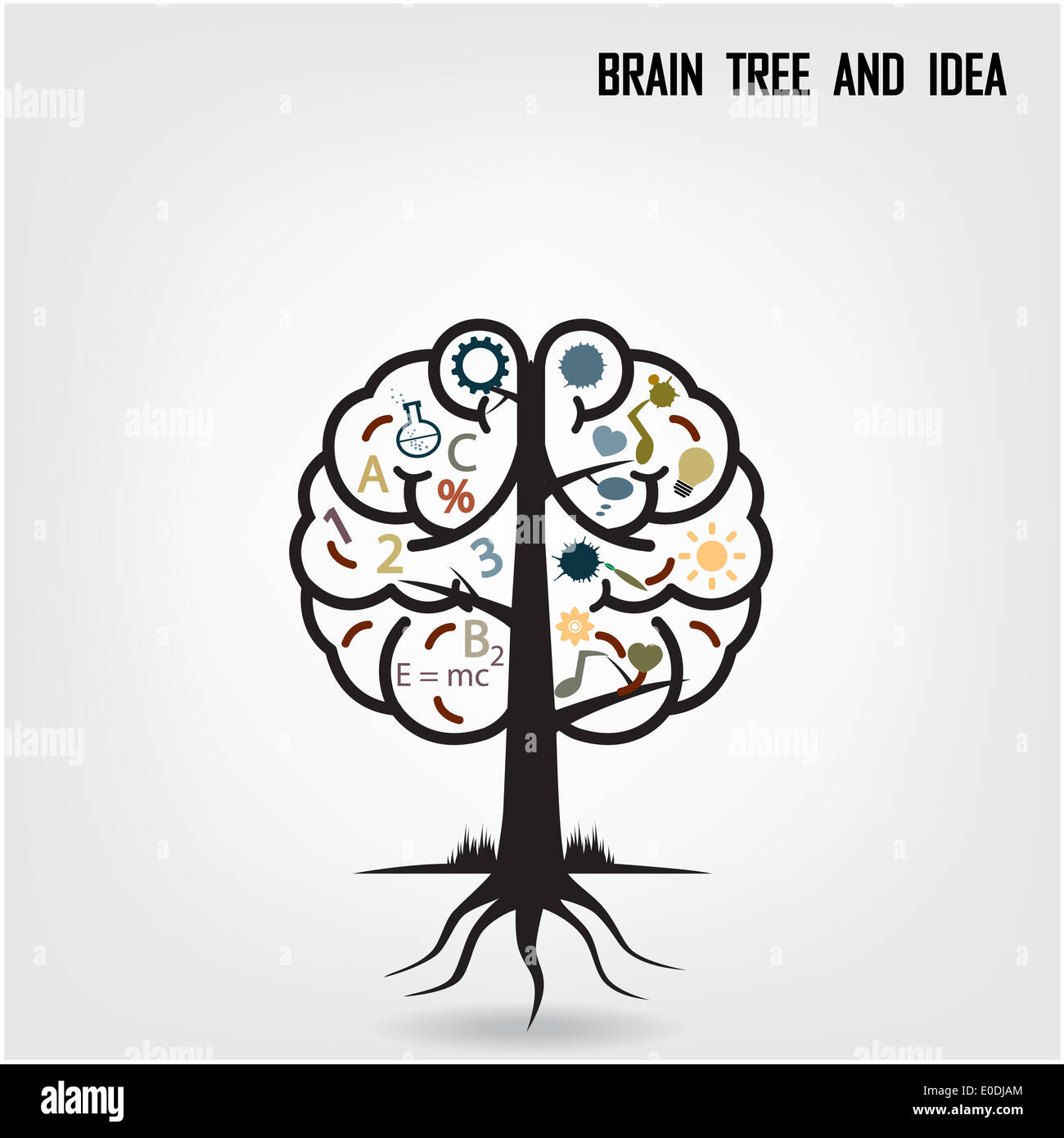 Creative brain Idea concept background design for poster flyer cover ...