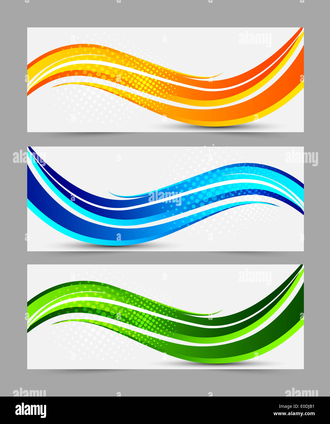 Set of wavy abstract banners Stock Photo - Alamy
