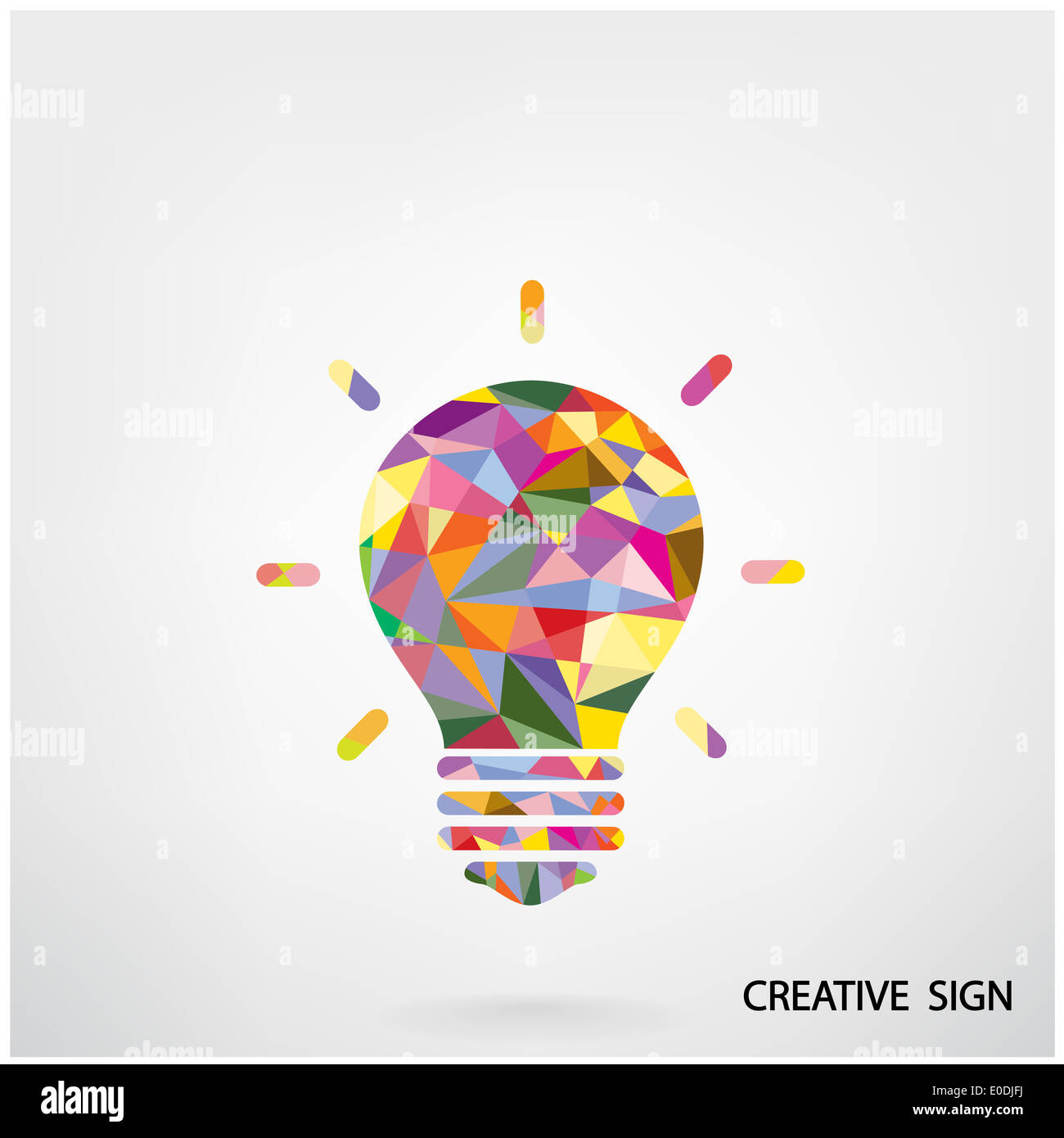 Colorful creative light bulb idea concept background design for poster ...