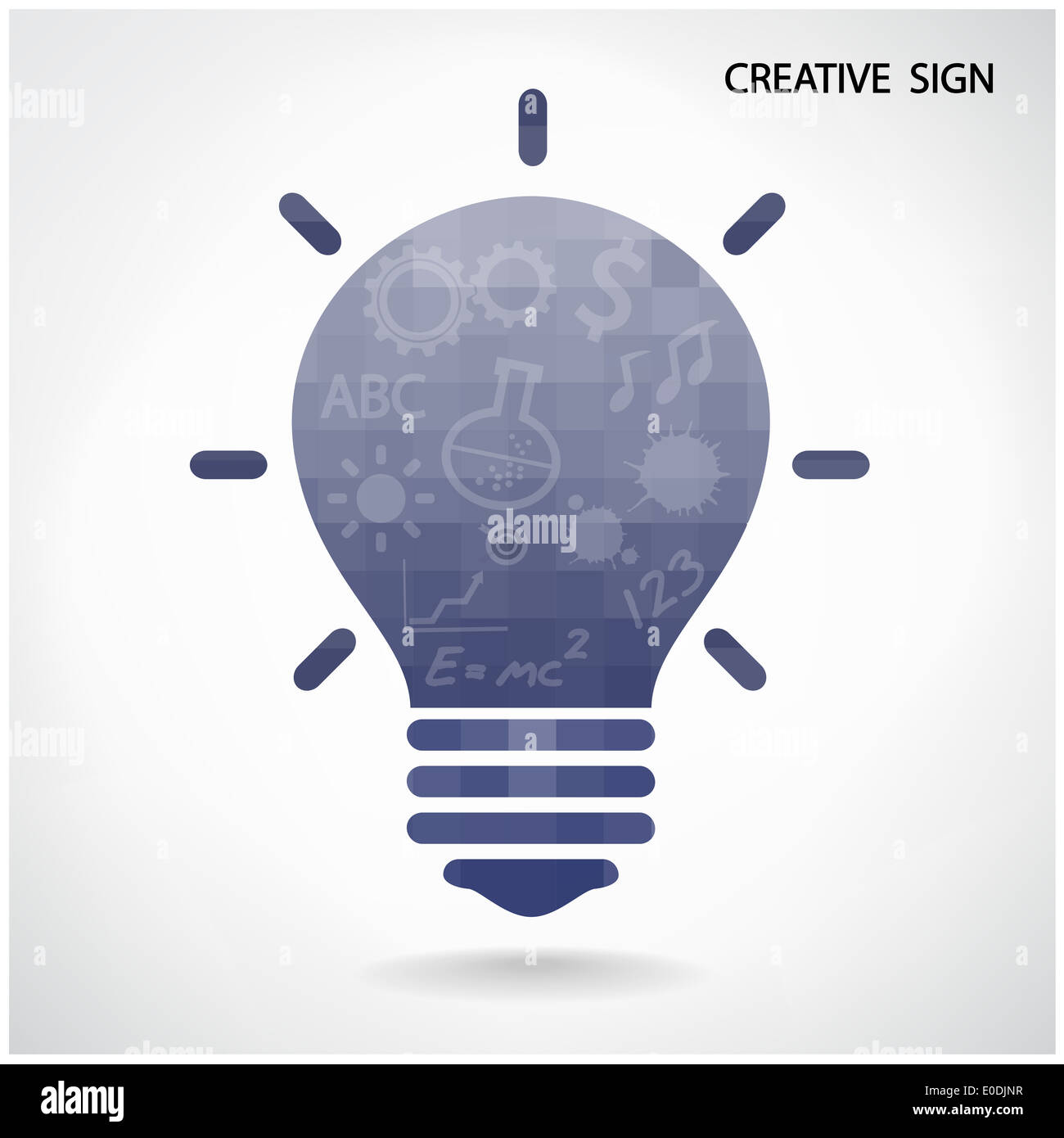 Creative light bulb and brain concept background design for poster ...