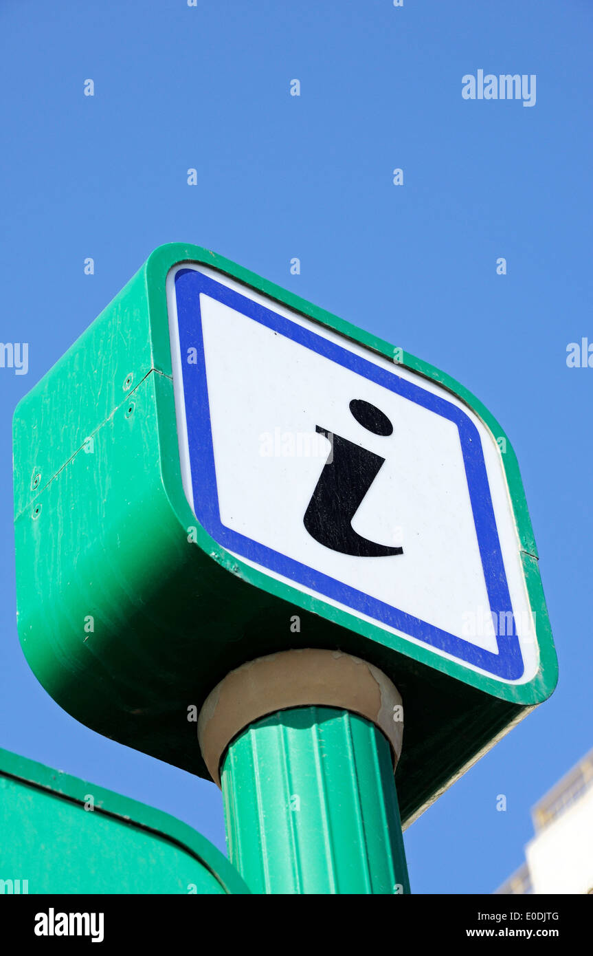 Information sign along the promenade, Marbella, Costa del Sol, Malaga ...