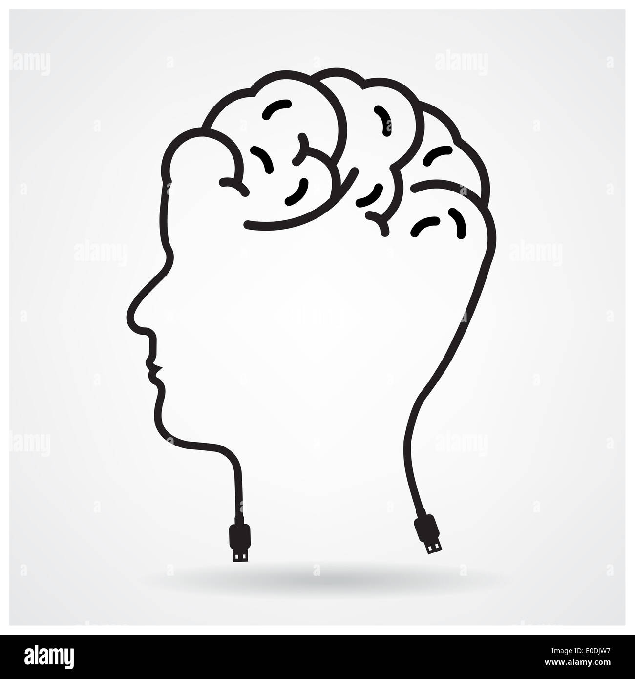 Creative head brain idea concept background design for poster flyer ...