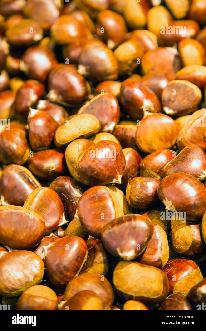 Hazelnuts on display at the Adelaide Central Market in Adelaide ...